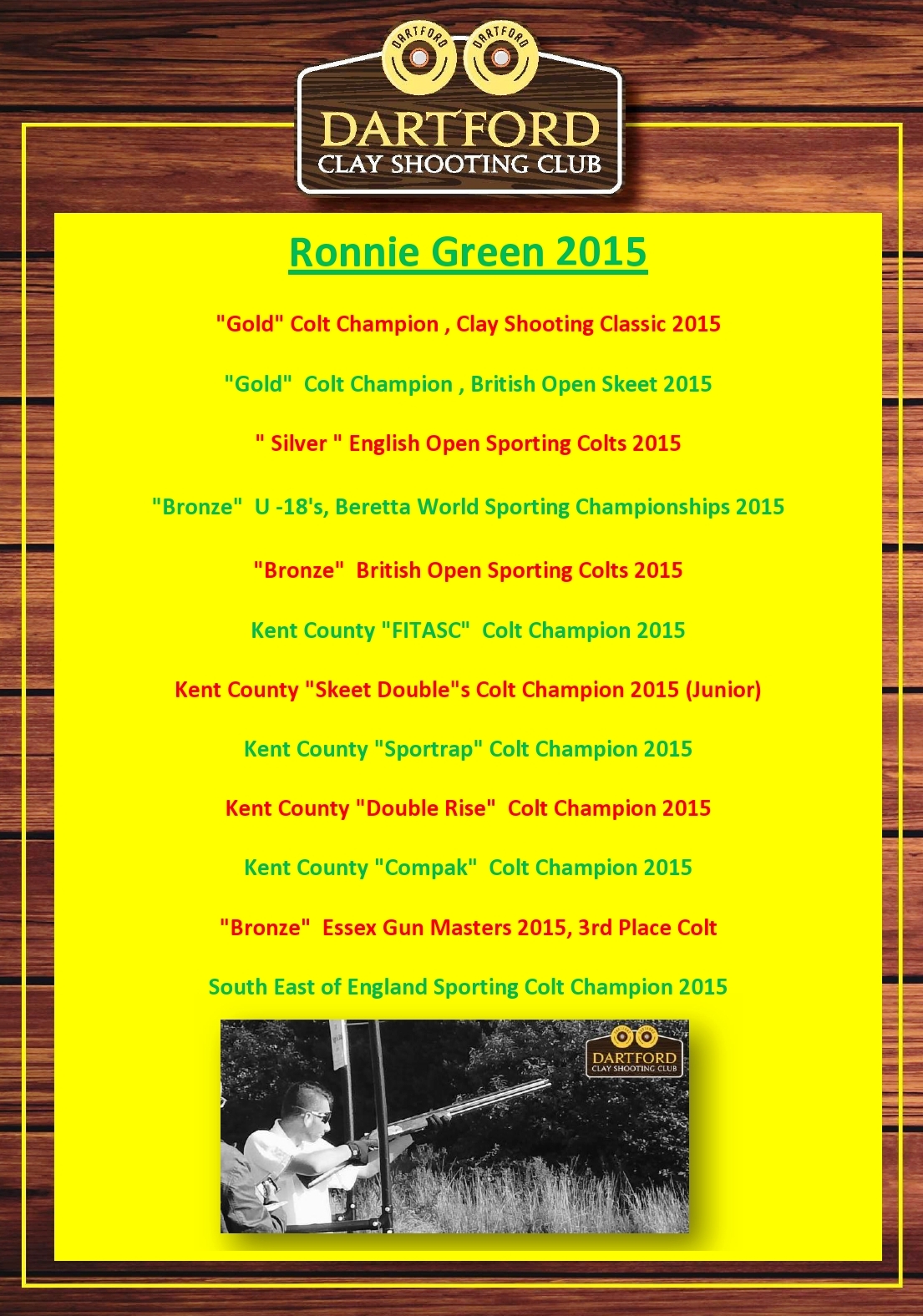 RONNIE GREEN – BRITISH OPEN SPORTING 2015
