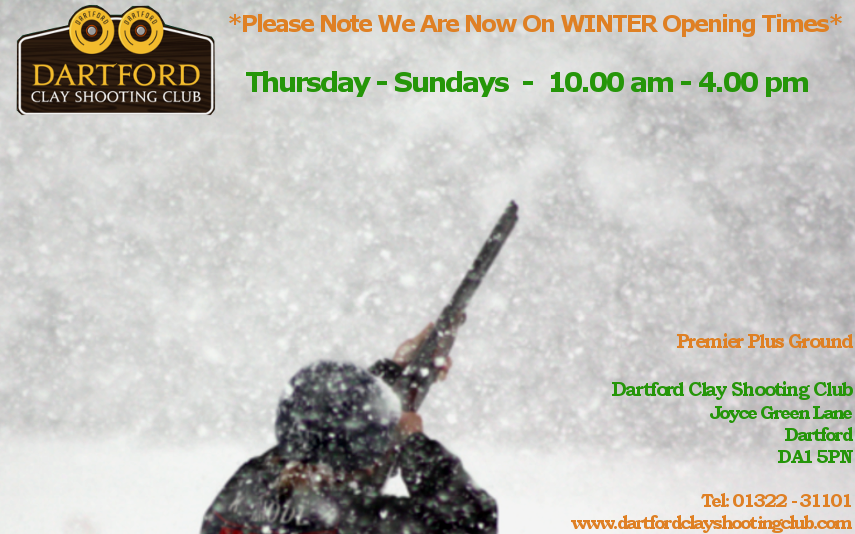 *Please Note We Are Now On WINTER Opening Times*